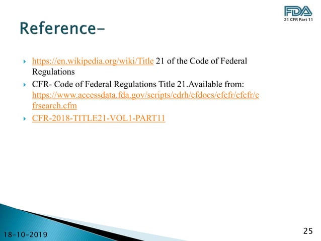 Cfr 21 part 11 | PPTX