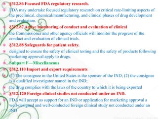 Cfr 21 part 312 | PPTX