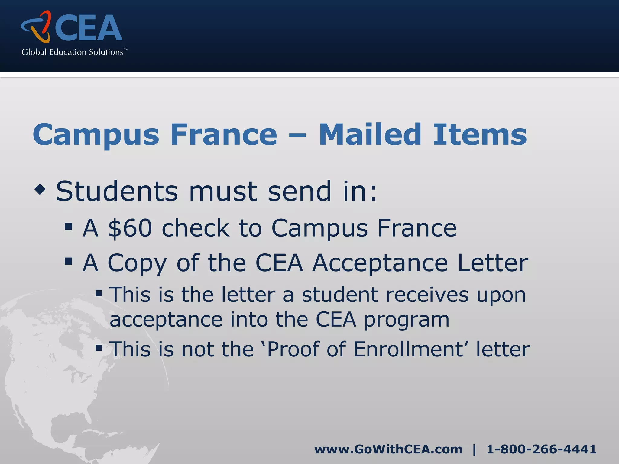 CEA French Student Visa for Study Abroad France | PPT