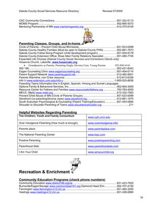 C&F Resource Directory | DOC