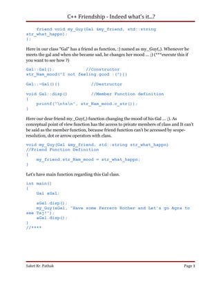 C++ friendship | PDF | Programming Languages | Computing