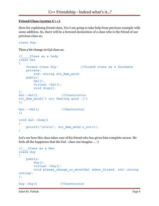 C++ friendship | PDF | Programming Languages | Computing