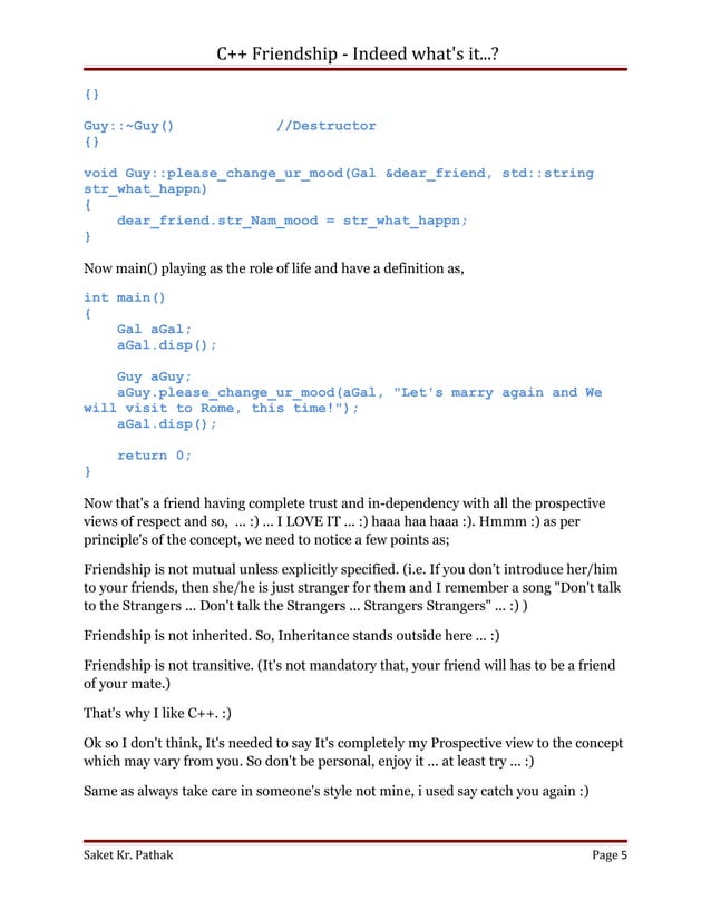 C++ friendship | PDF | Programming Languages | Computing