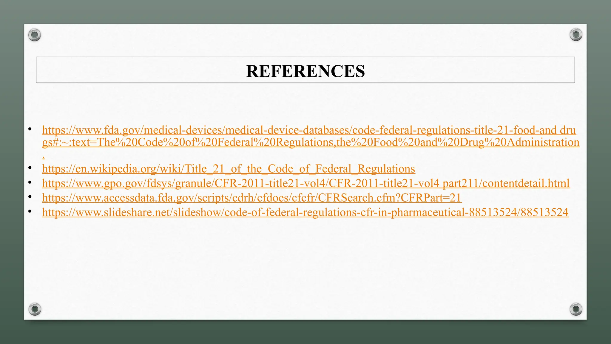 CFR Regulatory Affairs M.Pharm 1st Sem Pharmaceutics.pptx