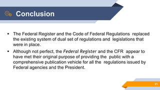 Code of federal regulatios | PPTX