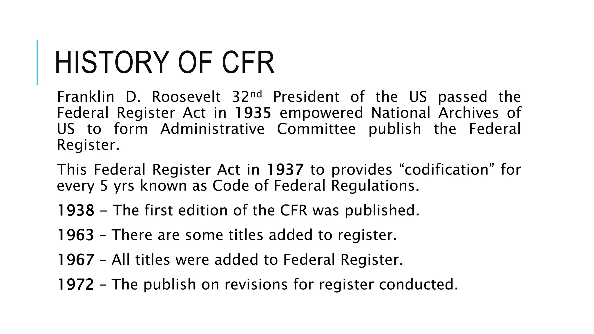CFR title 21 parts | PPTX