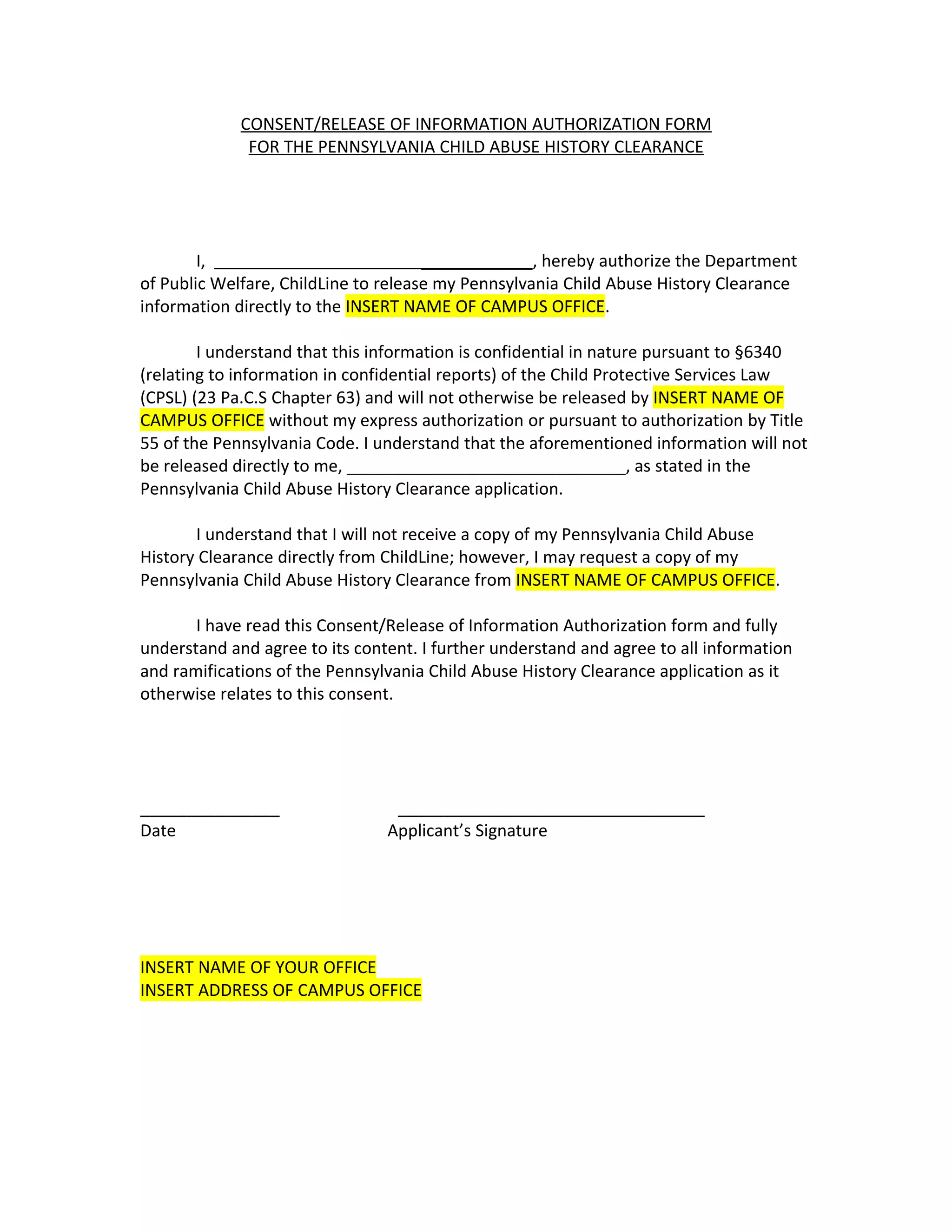 Cf sample clearance waiver for cac | PDF