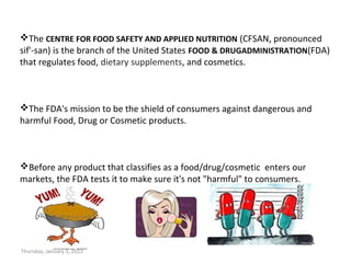 Cfsan 1 | PPT