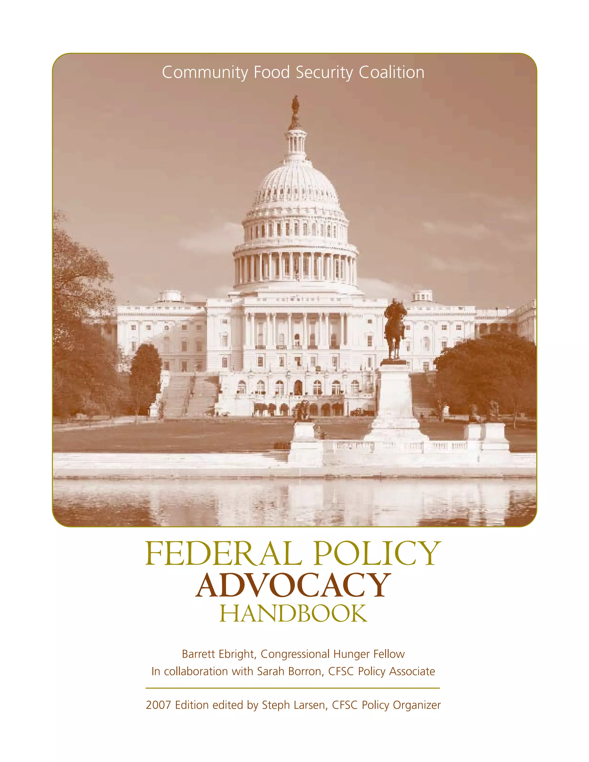 Cfsc federal advocacy handbook 2007 | PDF