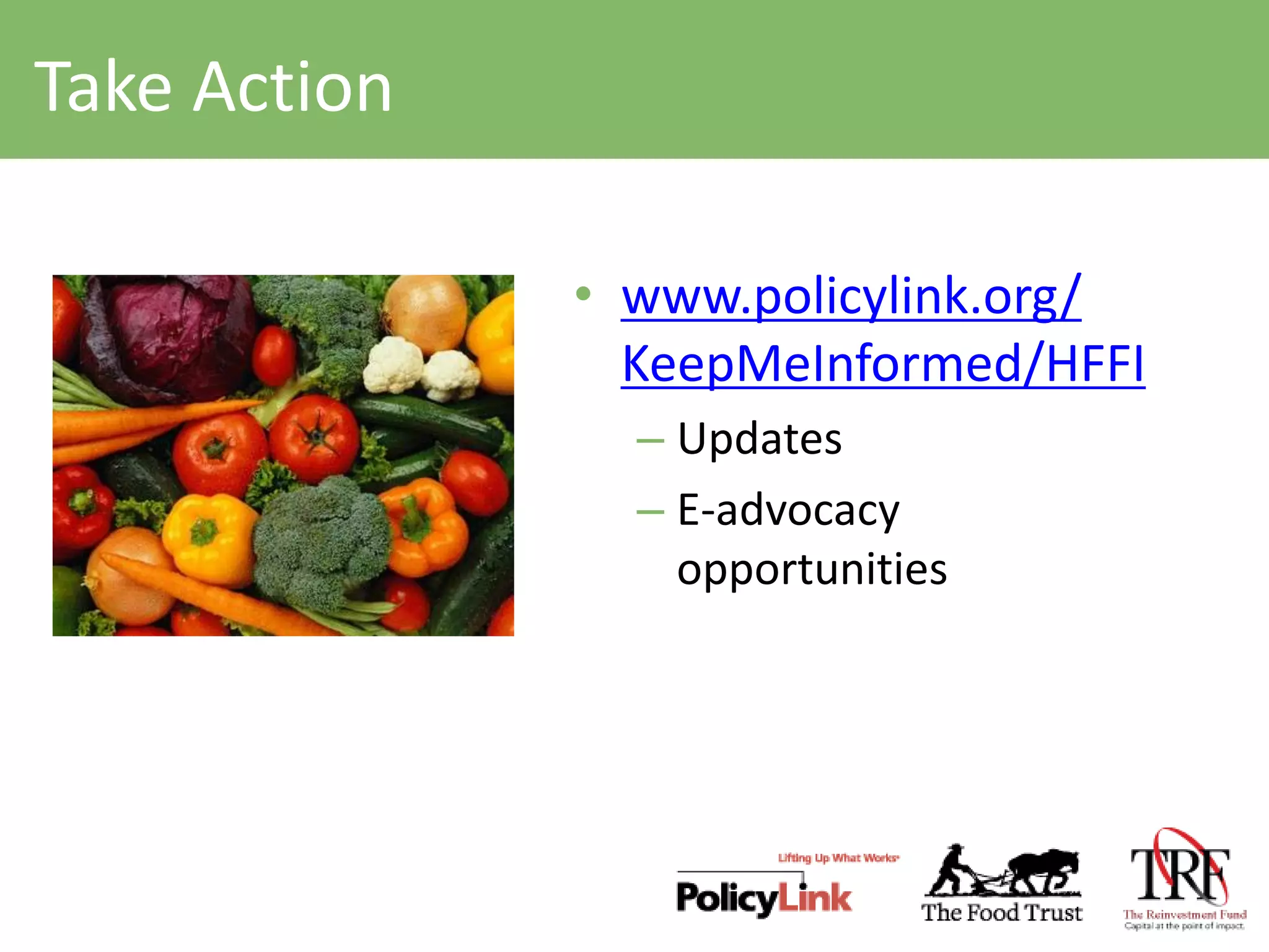 Healthy Food Financing Policy - Healthy Food Financing ...