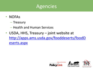 Healthy Food Financing Policy - Healthy Food Financing ...