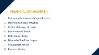 Role of Financial Managers | PPTX
