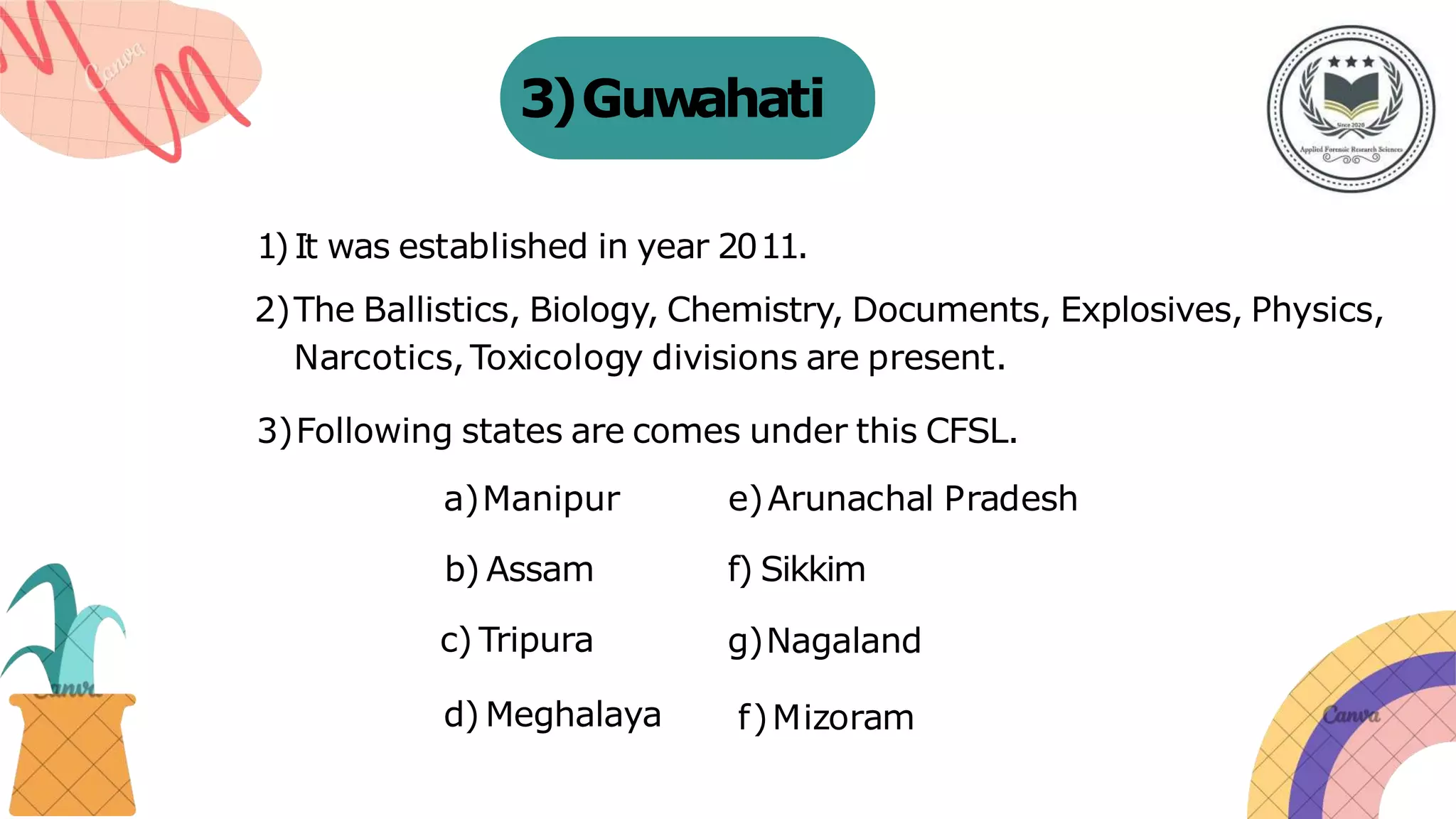 CFSLs in India & their jurisdiction | PPTX