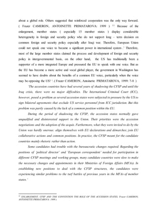 Common Foreign and Security Policy of EU | DOCX