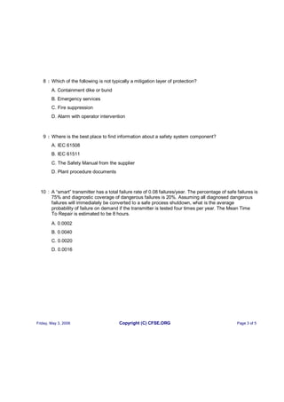 Cfsp example questions | PDF