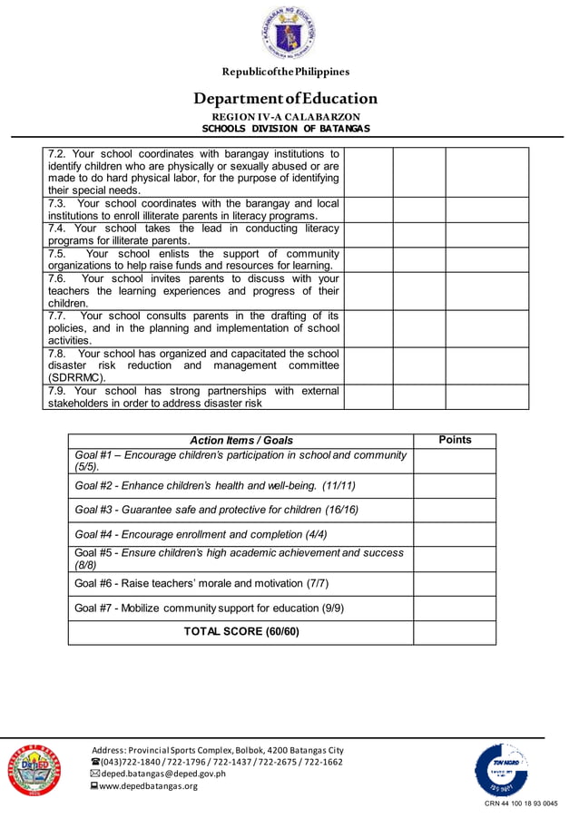 CFSS-Checklist-for-schools.docx | Daycare and Pre-School | Parenting