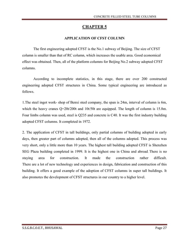 Cfst Columns