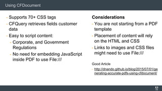 Using ColdFusion to Produce Dynamic Letters | PPT