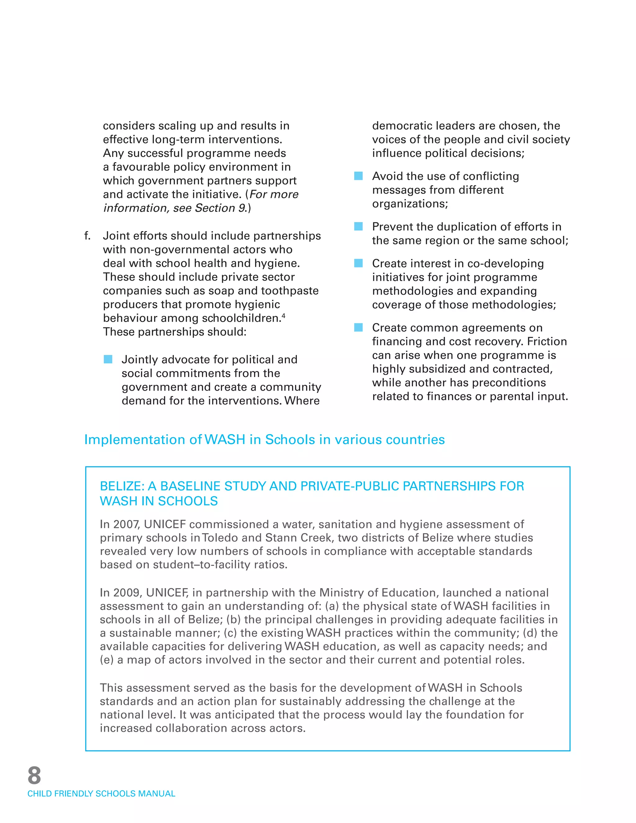 Water, Sanitation and Hygiene (WASH) in Schools | PDF