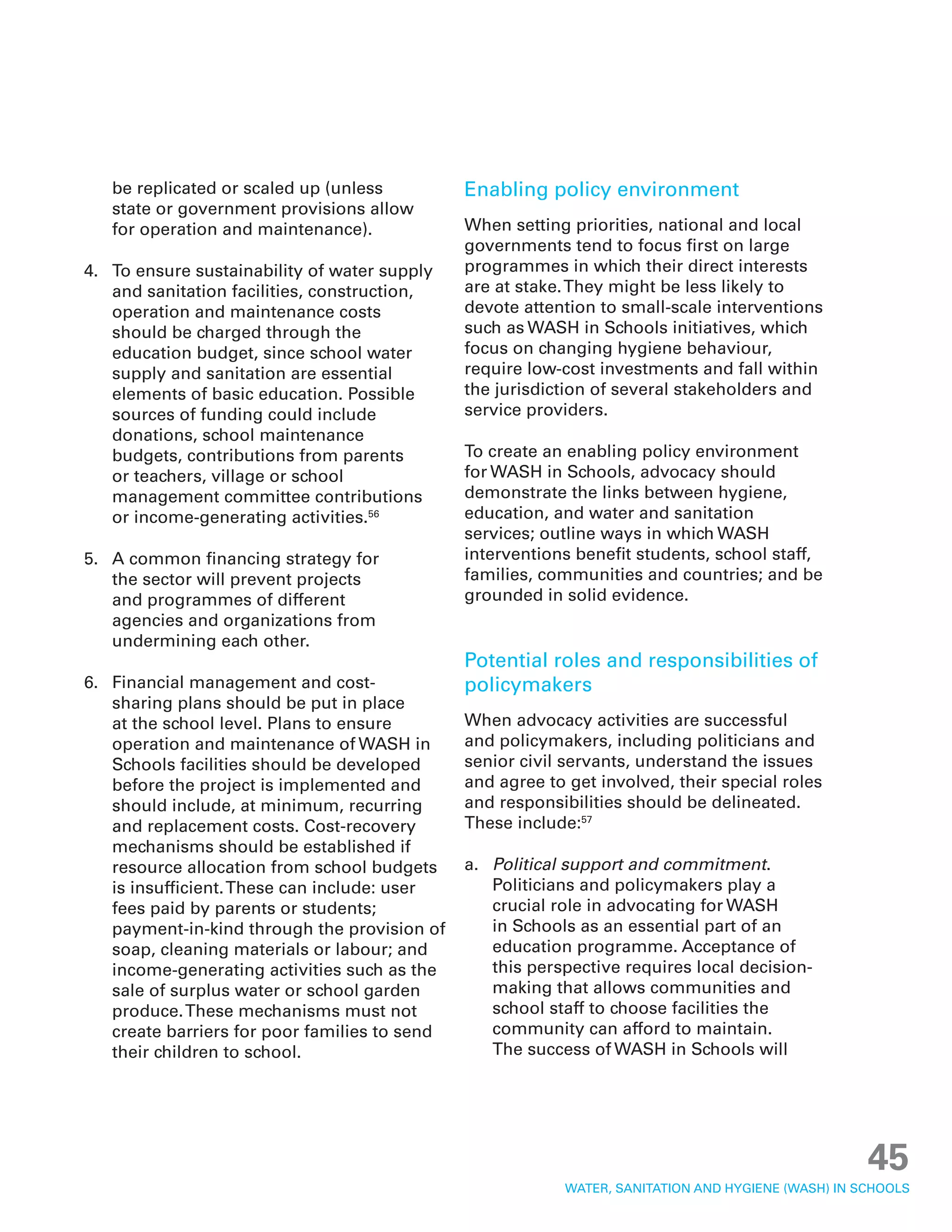 Water, Sanitation and Hygiene (WASH) in Schools | PDF