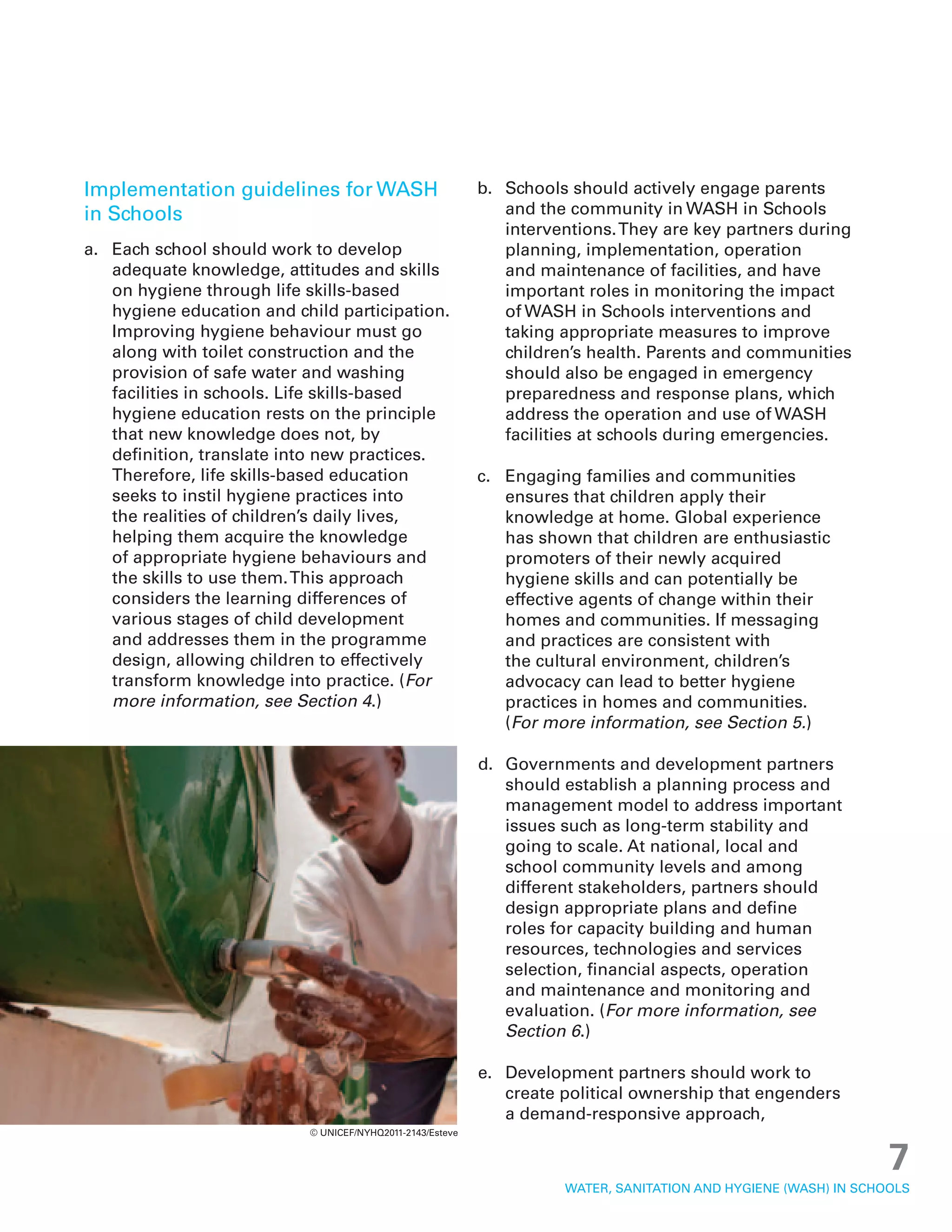 Water, Sanitation and Hygiene (WASH) in Schools | PDF