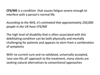 Managing CFS/ME: a clinical approach | PPTX