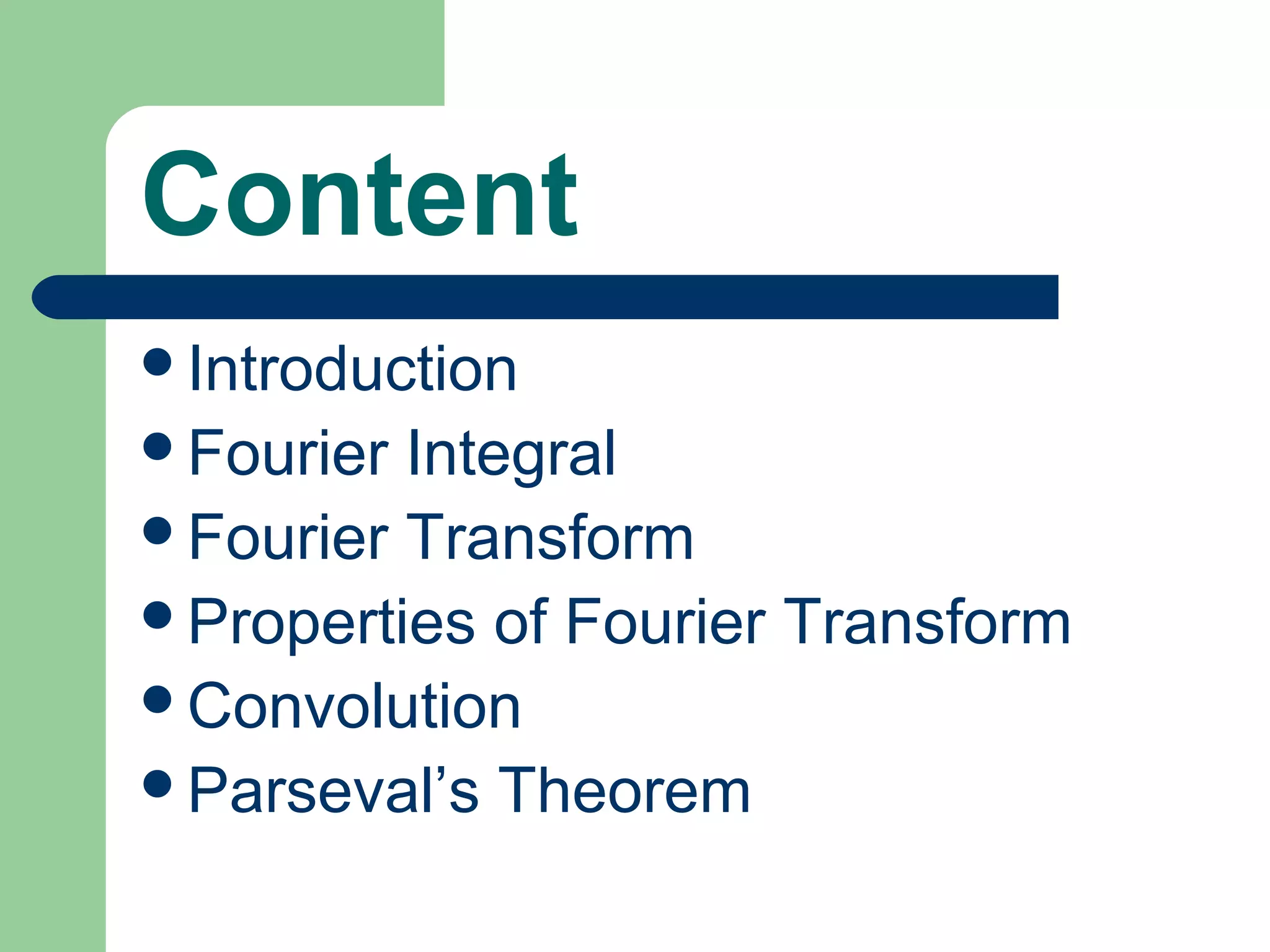 Fourier Transform | PPT