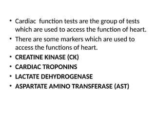 CFT cardiac function test cardiac function test | PPT