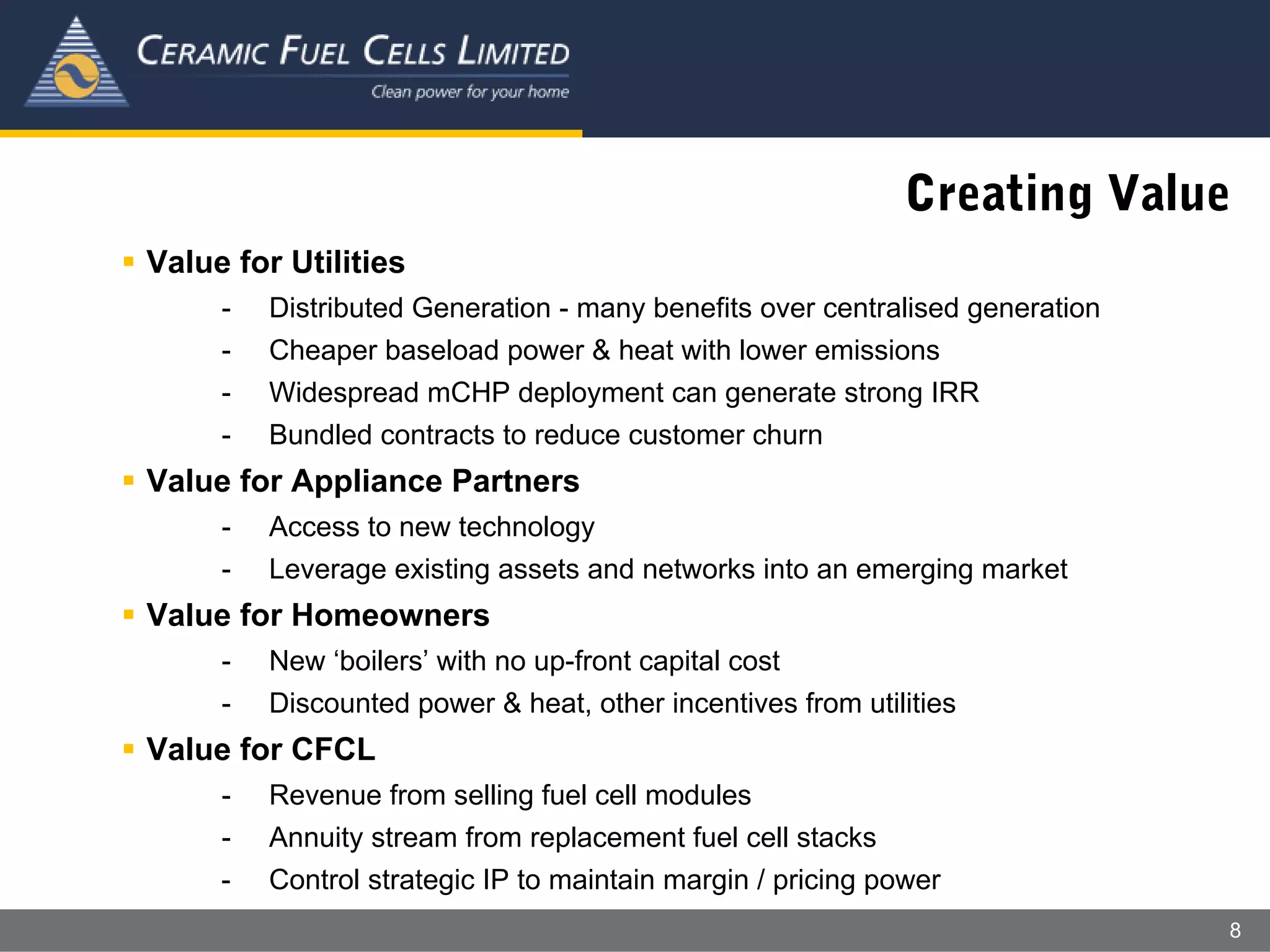Ceramic Fuel Cells Introduction | PDF