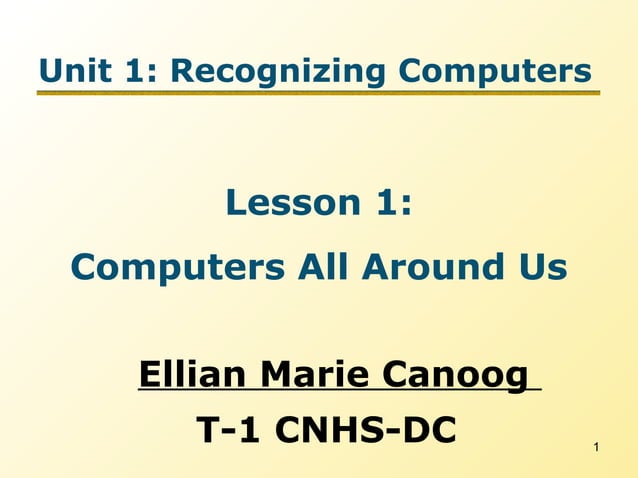 COMPUTERS ALL AROUND US | PPT
