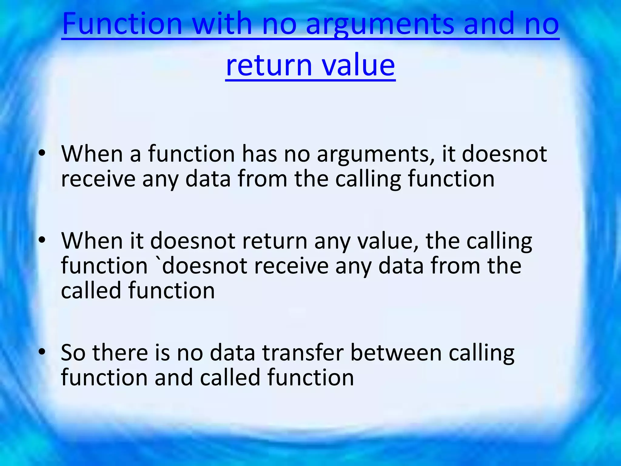 Function In C Programming Pptx Web Development Internet