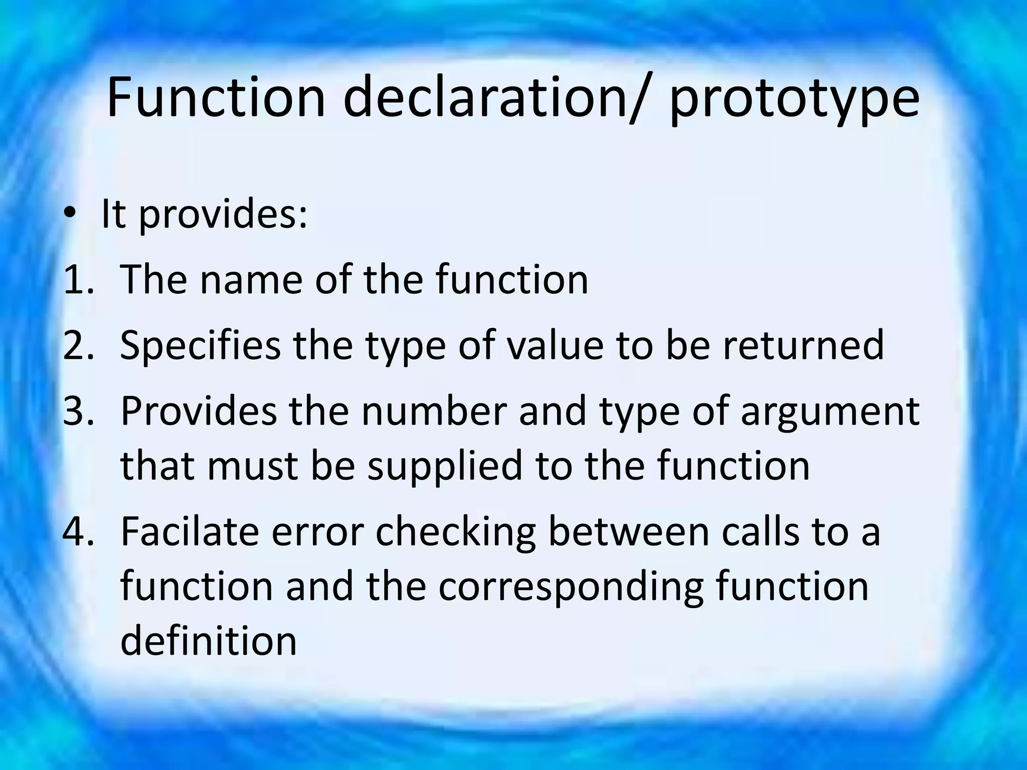 Function In C Programming Pptx Web Development Internet