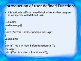 Function In C Programming | Pptx