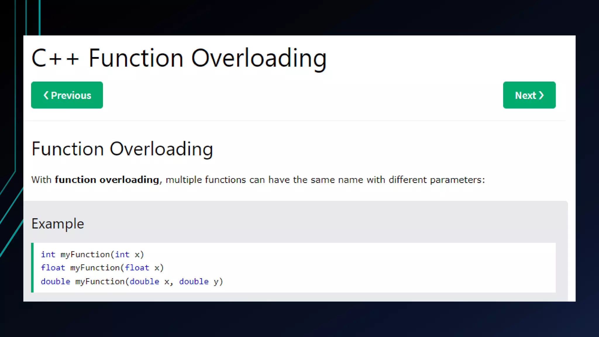C Function Overloading Pptx