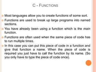 C functions | PPT