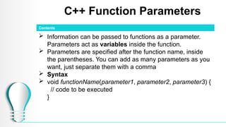 C++ Functions C++ Conditions.pptx vd.pptx