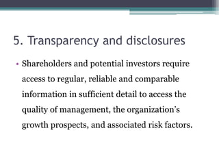 Corporate finance unit 5 corporate governance | PPTX