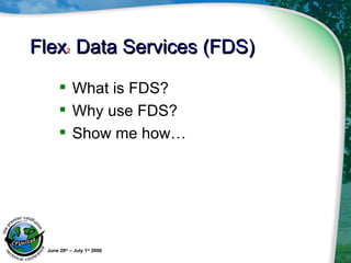 Understanding Flex Data Services | PPT