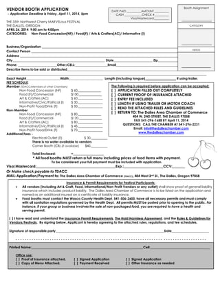 Cherry Festival Vendor application | PDF