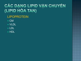 Chuyển hóa lipid | PDF