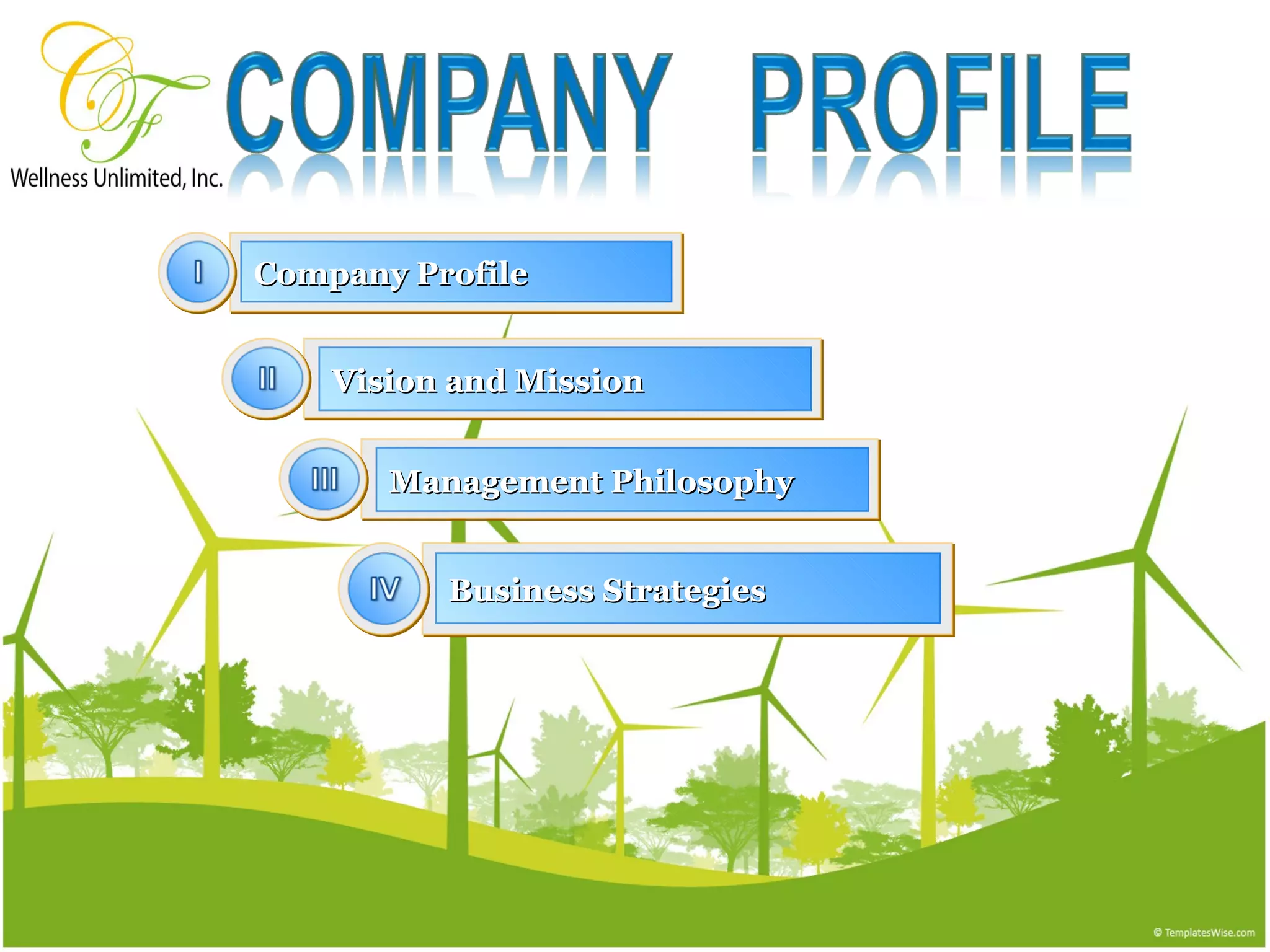 CF Wellness Company Profile Presentation | PPT