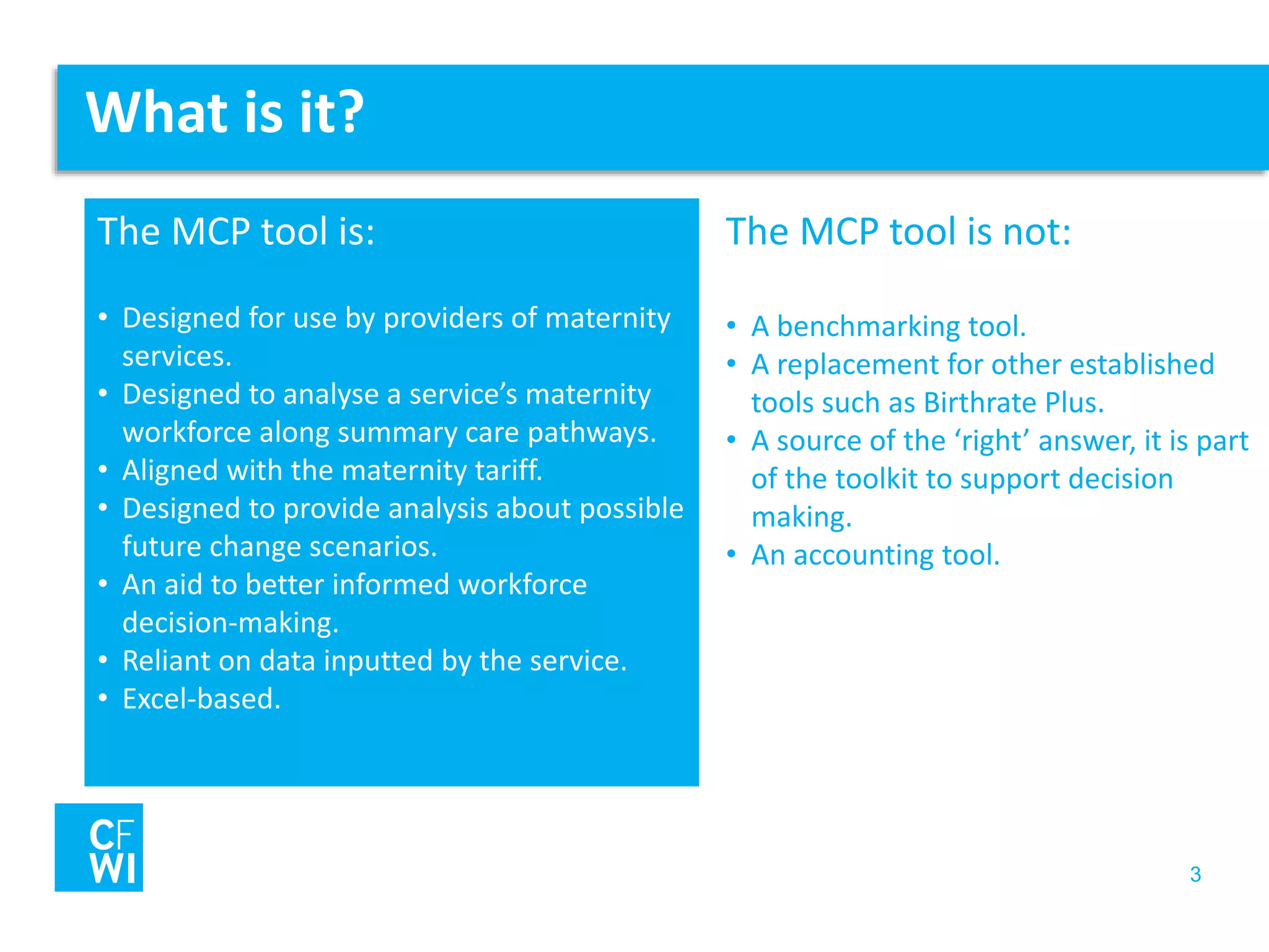 Maternity Care Pathways Tool – a support to local workforce planning | PPTX
