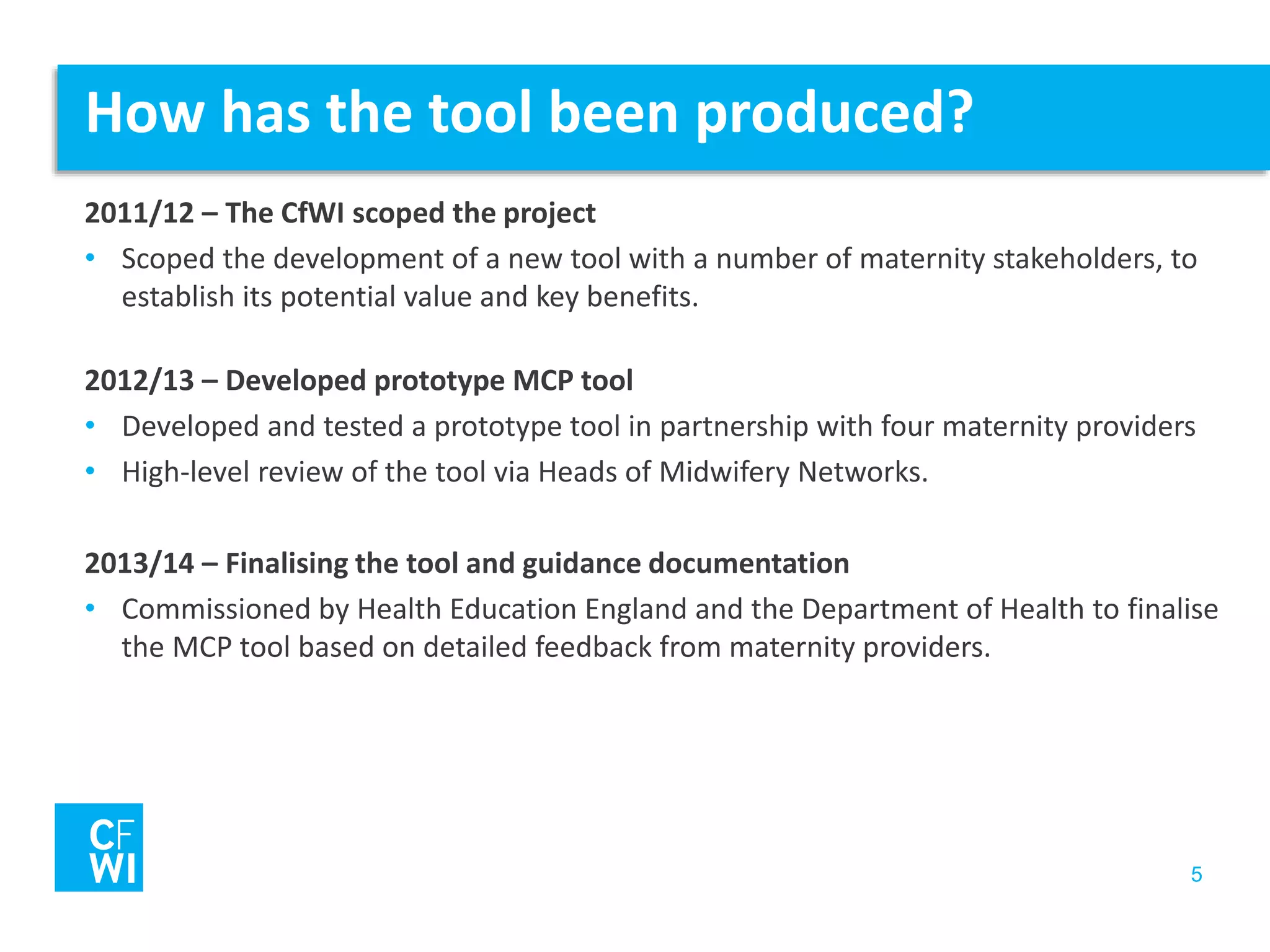 Maternity Care Pathways Tool – a support to local workforce planning | PPTX