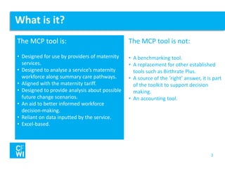 Maternity Care Pathways Tool – a support to local workforce planning | PPTX