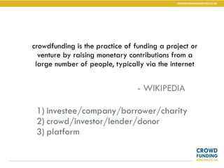 An Introduction to Crowdfunding: Alternative Finance for SME's | PDF