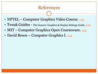Introduction to Computer Graphics | PPTX