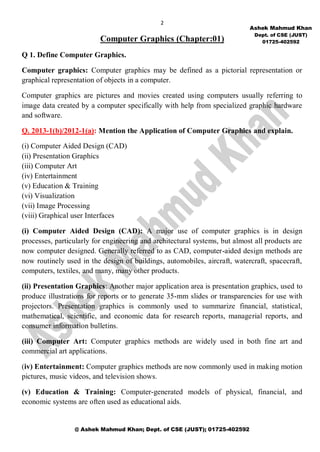 Computer Graphics | PDF