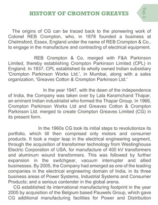 Crompton Greaves | PDF