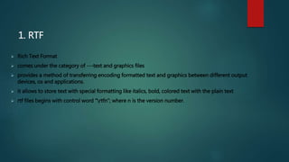 multimedia data and file format | PPTX