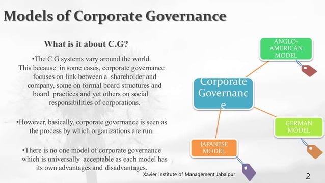 Corporate Governance Models | PPTX | Business Administration | Business